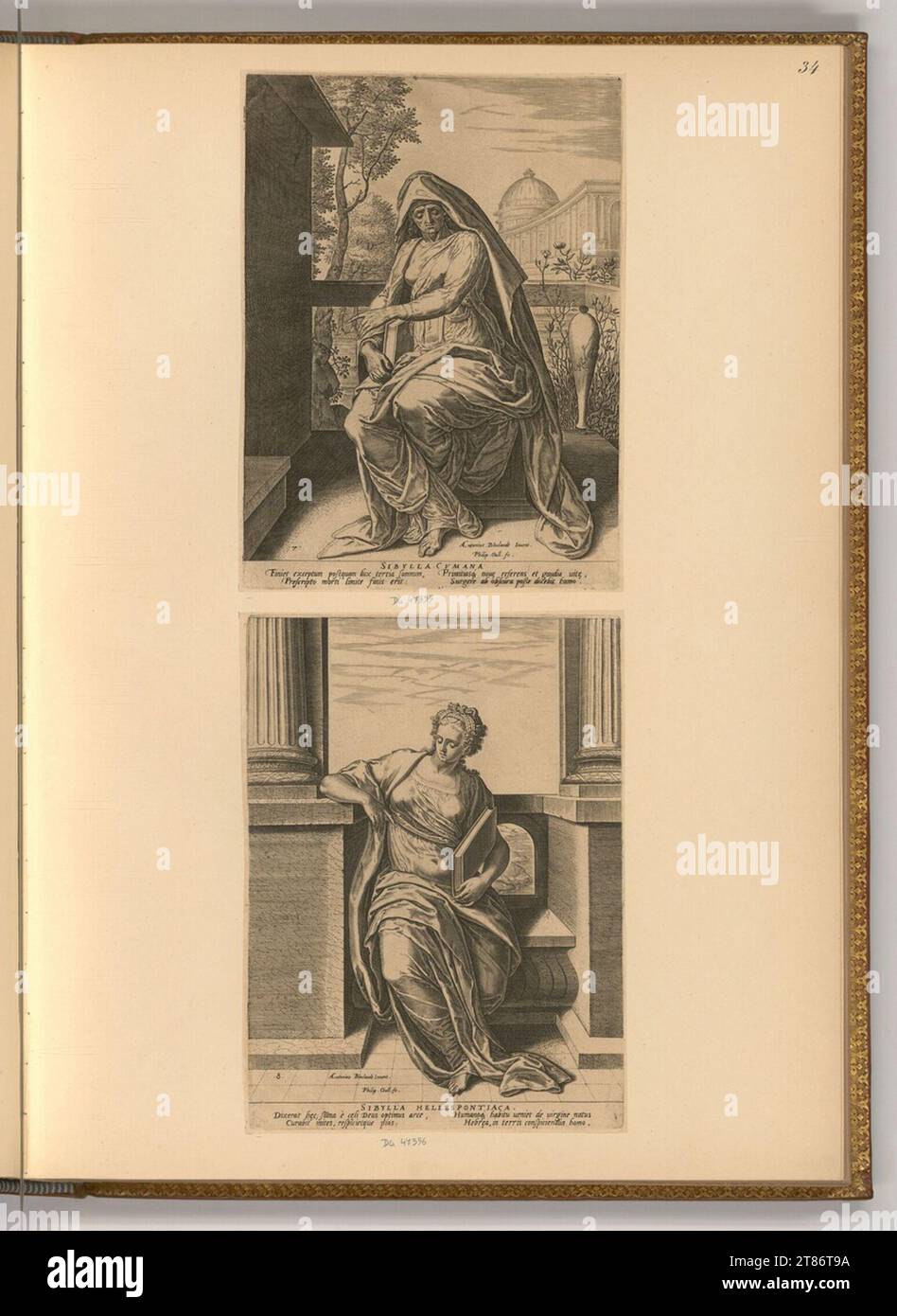 Philipp Galle (Engraver) Sibyllen. Copper engraving print 1575 , 1575 ...