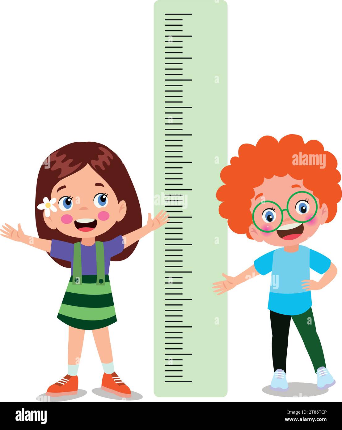 Height Measure For Little Children Stock Vector Image & Art - Alamy