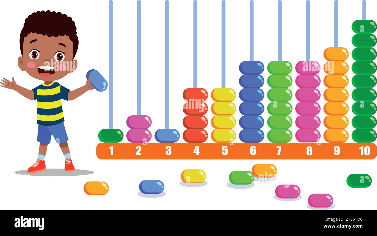 Cartoon illustration educational mathematical counting hi-res stock ...