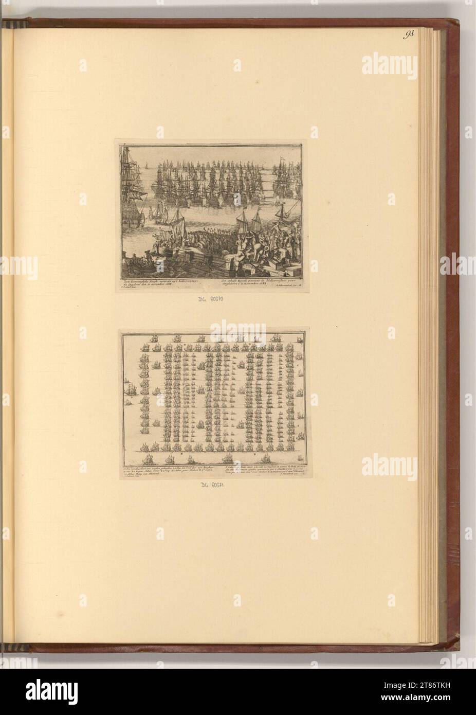 Pieter Pickaert (Engraver) Sea battle formation. etching after 1688 ...