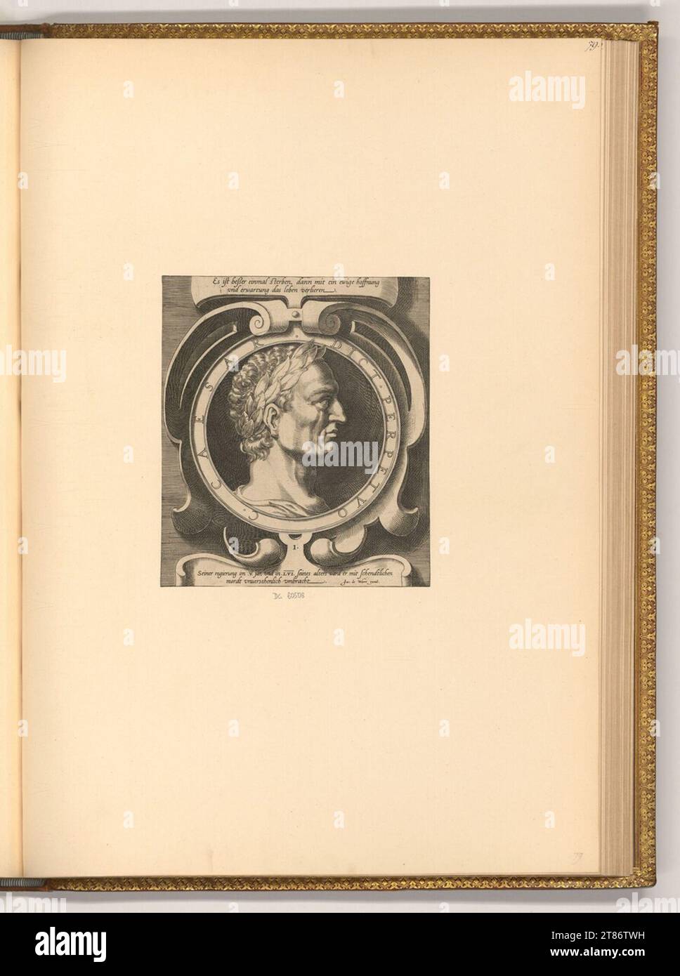 Isaac Duchemin Portrait Julius Caesar. Copper engraving print around ...
