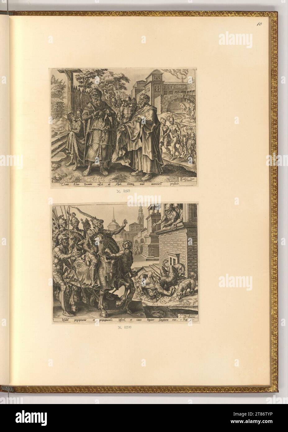 Philipp Galle The story of Ahab, Jezebel and Naboth. Copper engraving ...