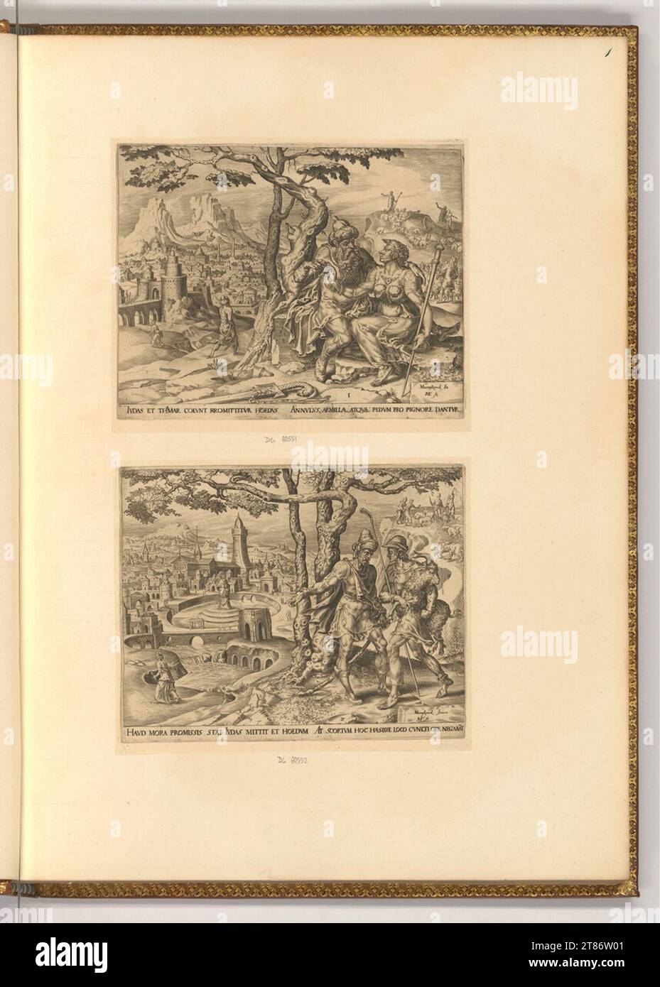 Harmen Jansz. Muller (Engraver) The story of Judah and Tamar. Copper ...
