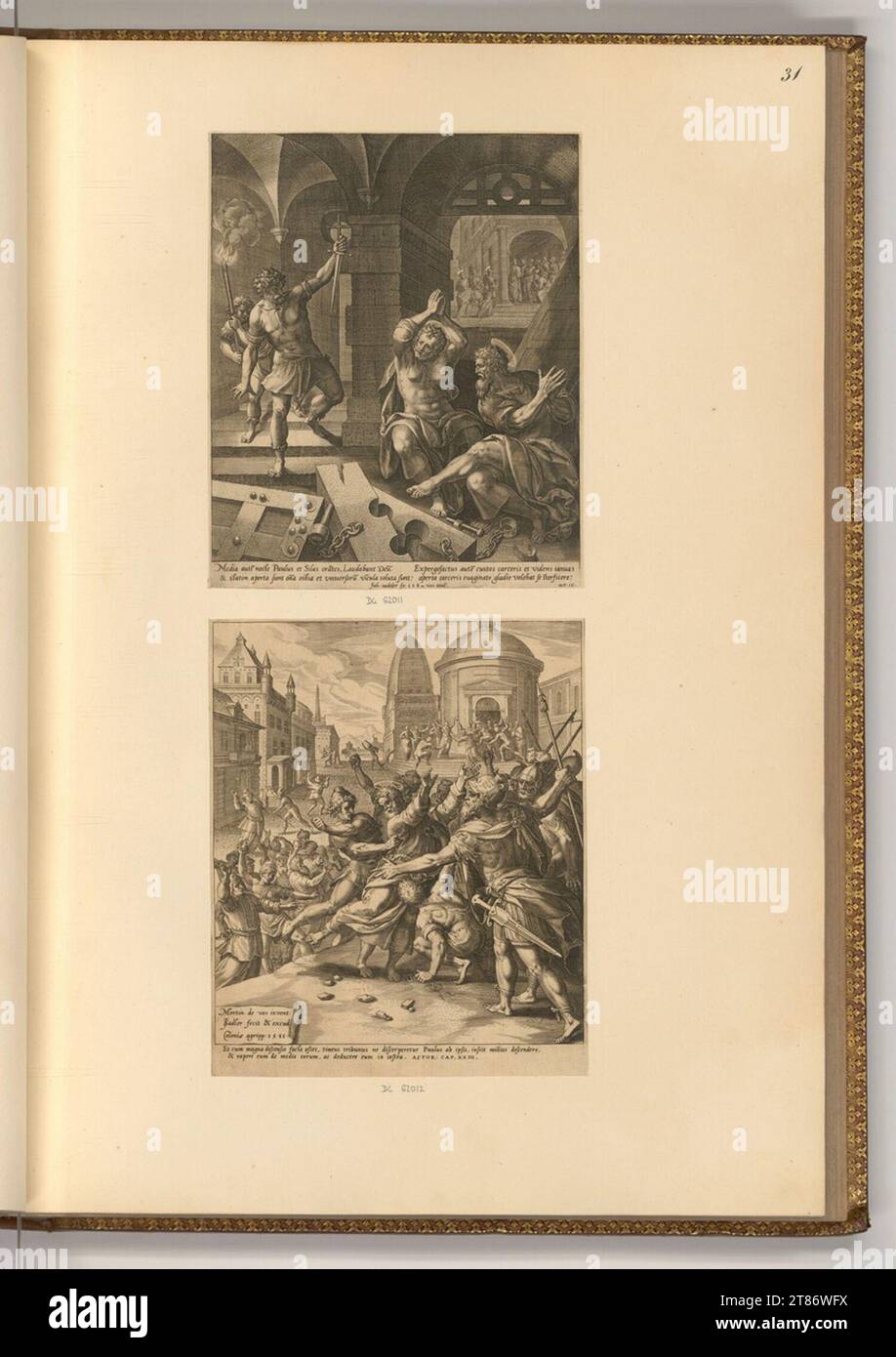 Johann Sadeler d. Ä. (Engraver) The liberation of Silas and St. Paul ...