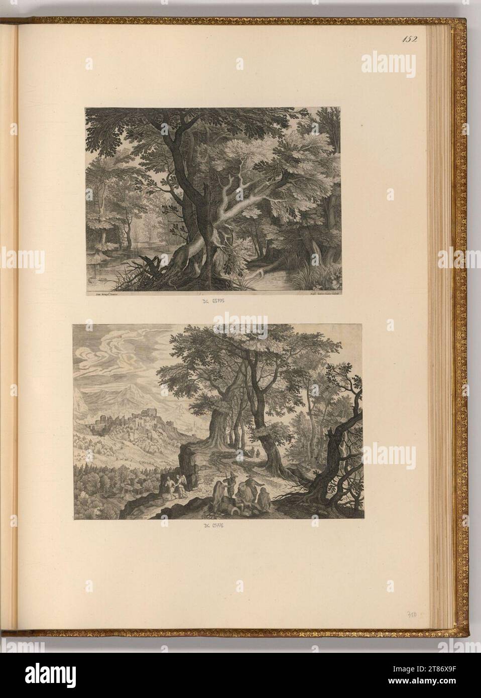 Raphael Sadeler (The Younger) Landscape with uprooted tree; Landscape ...