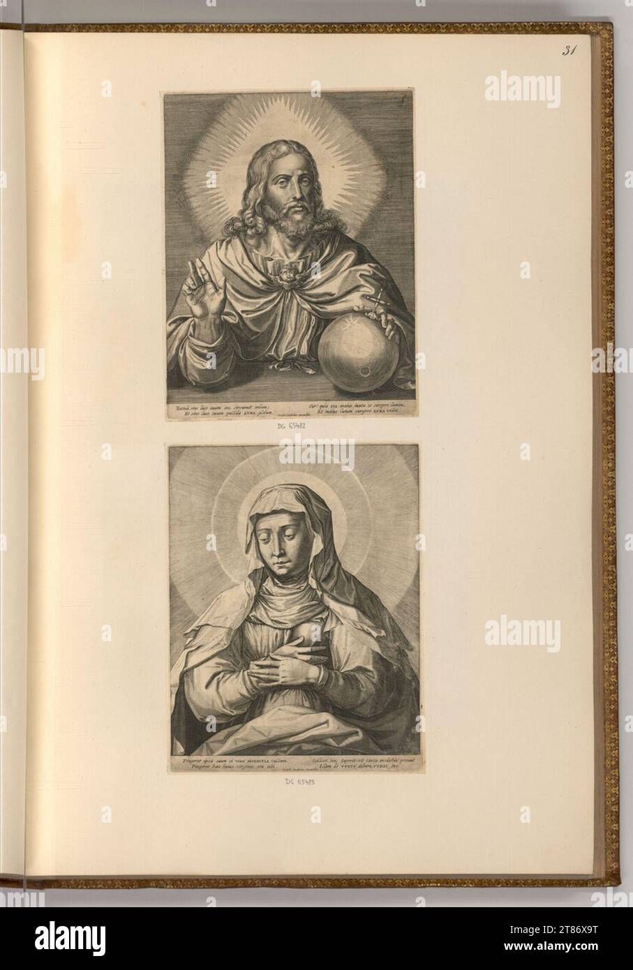 Raphael Sadeler d. Ä. (Verleger in) The blessing Christ with the globe ...