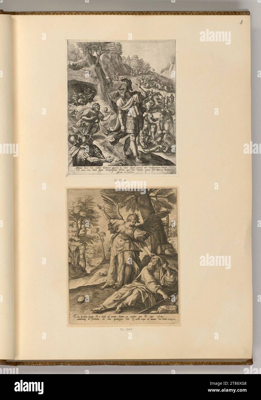 Raphael Sadeler d. Ä. (Verleger in) David and Saul; Elia and the angel ...