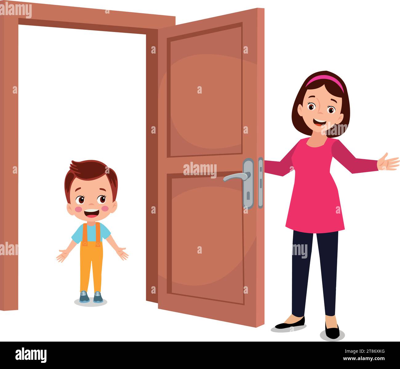 Open doorway school Stock Vector Images - Alamy