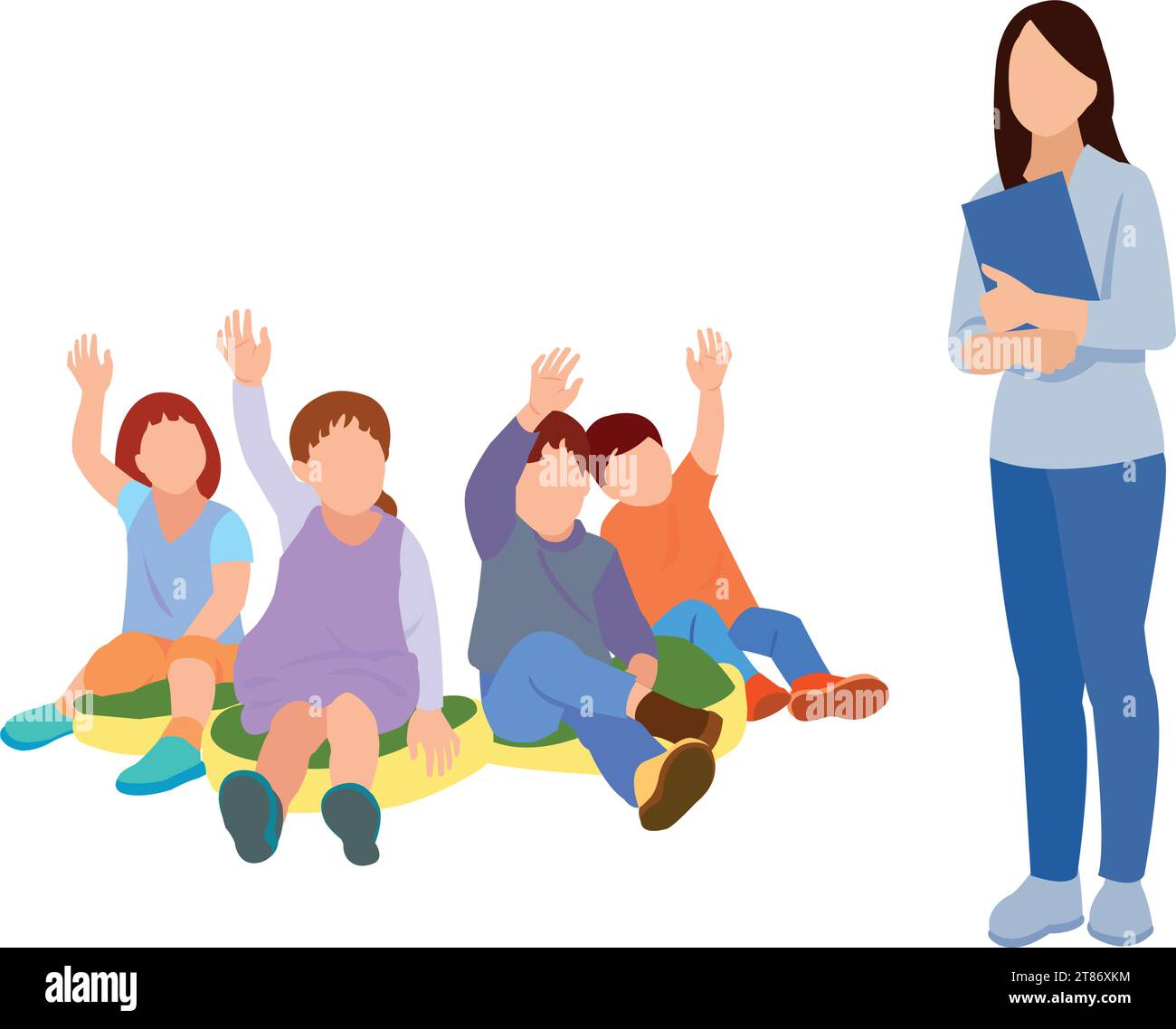 Cartoon boy raising hands hi-res stock photography and images - Alamy