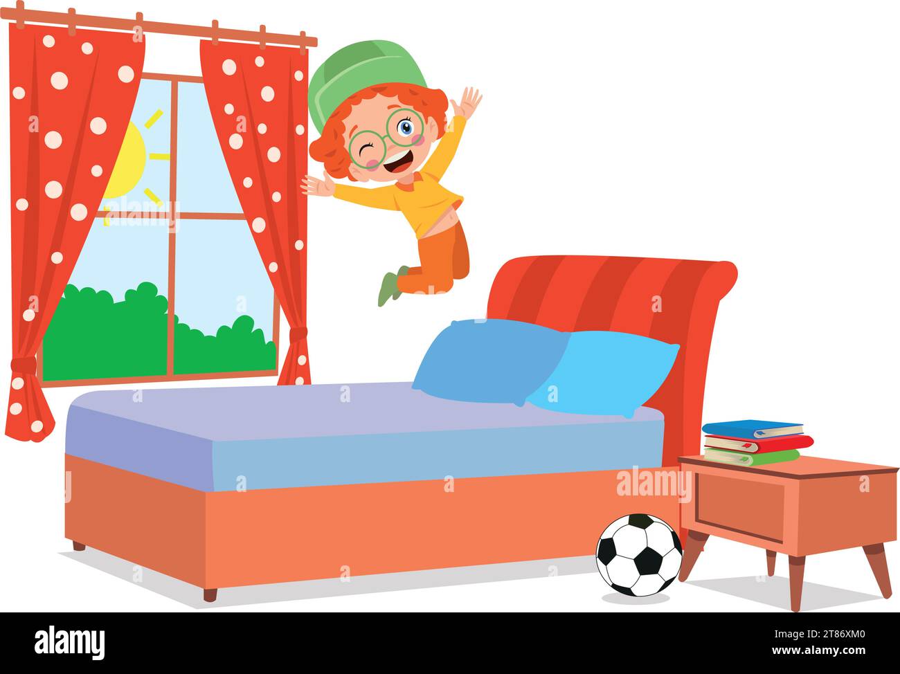 Kids background bedroom Stock Vector Images - Alamy