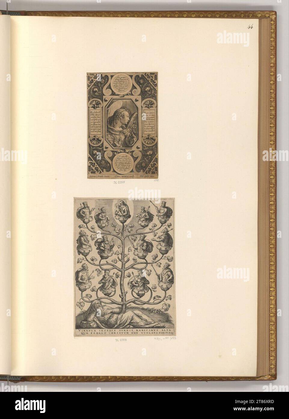 Hieronymus Wierix Announcement angel; The Wuzel Jesse. Copper engraving ...