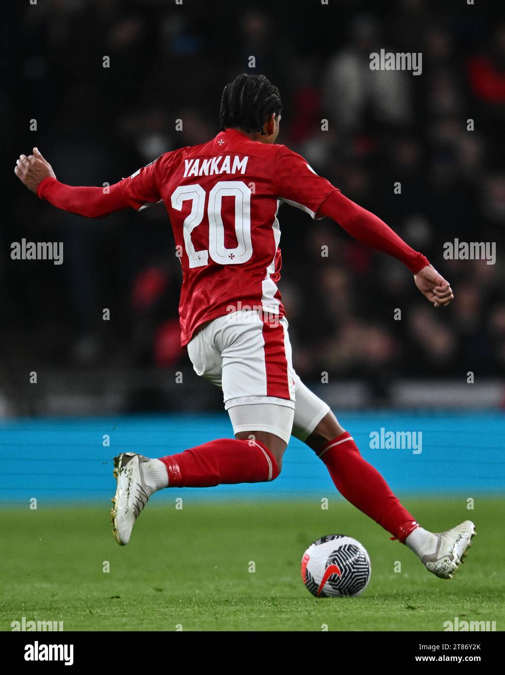 LONDON, ENGLAND - November 17: Yannick Yankam of Malta during the UEFA ...