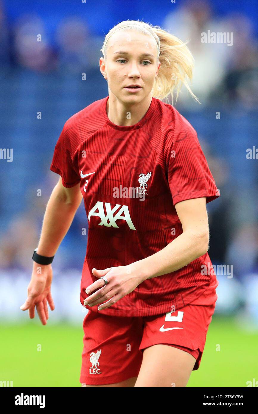 Kingston, UK. 18th Nov, 2023. Emma Koivisto of Liverpool Women warms up ...