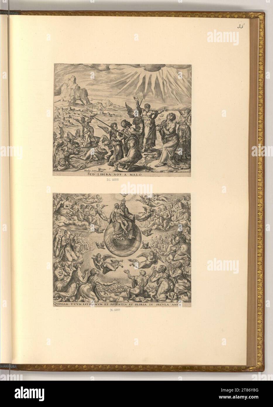 Hieronymus Wierix (Engraver) Man is redeemed by all evil; The adoration ...