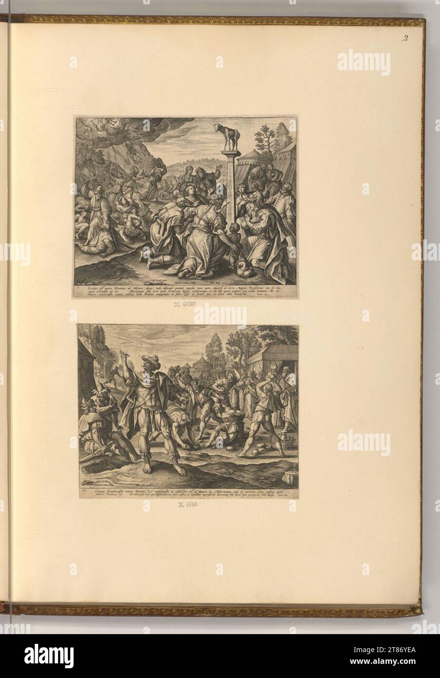 Adriaen Collaert (Engraver) Scenes from the Old Testament. Copper ...