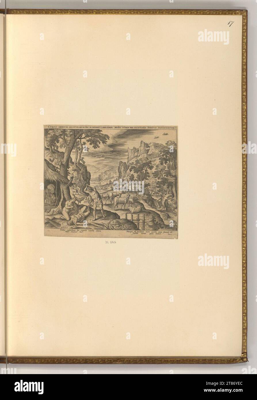 Adriaen Collaert (Engraver) Adam and Eva mourn the death of Abel ...