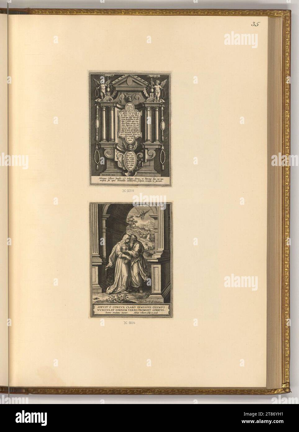 Adriaen Collaert (Engraver) Scenes from Marienleben. Copper engraving ...