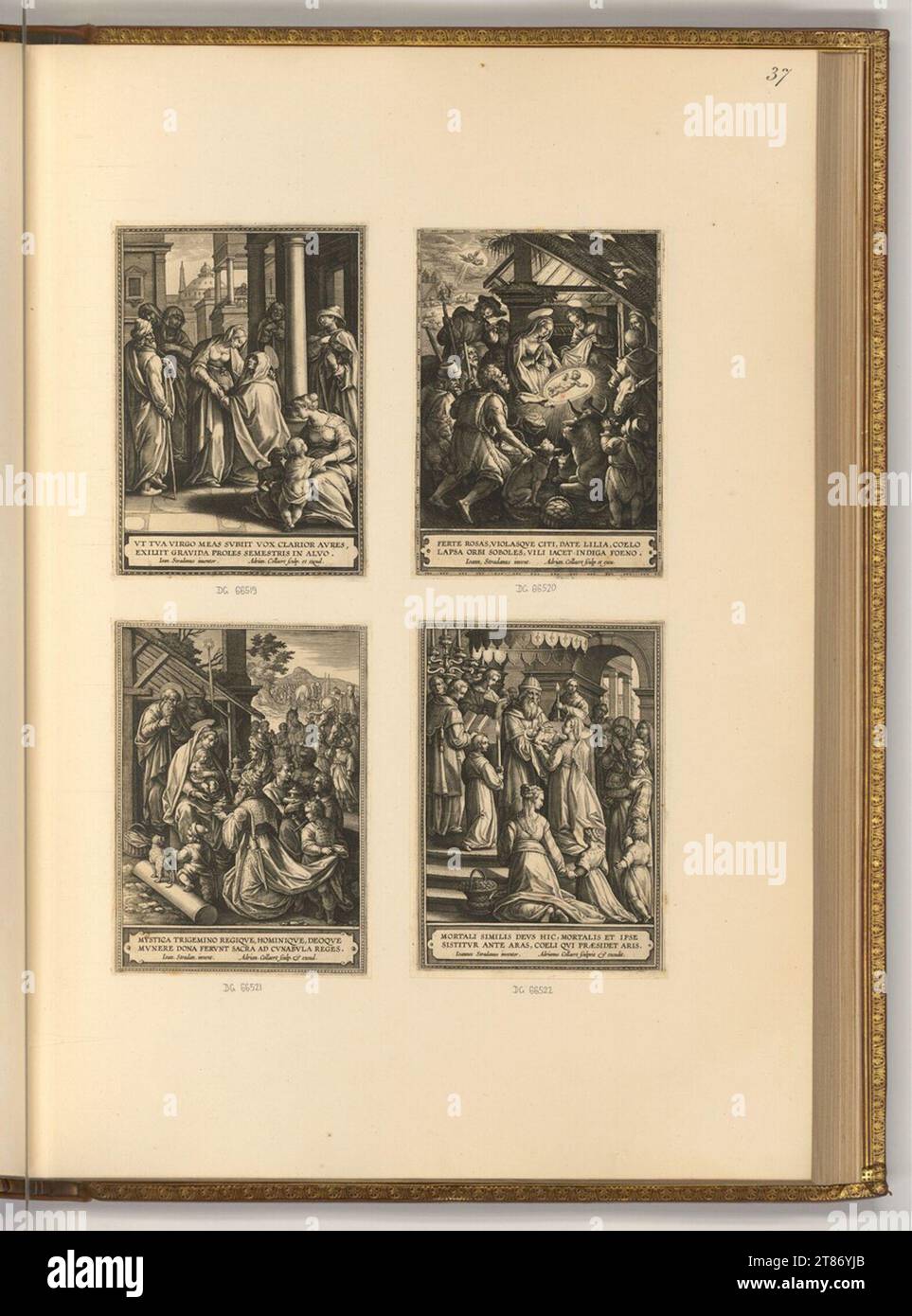 Adriaen Collaert (Engraver) Scenes from Marienleben. Copper engraving ...
