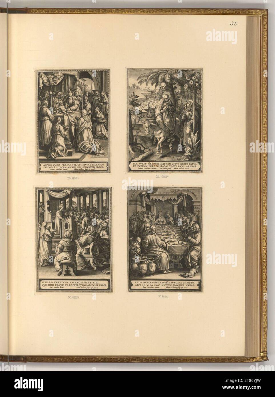 Adriaen Collaert (Engraver) Scenes from Marienleben. Copper engraving ...