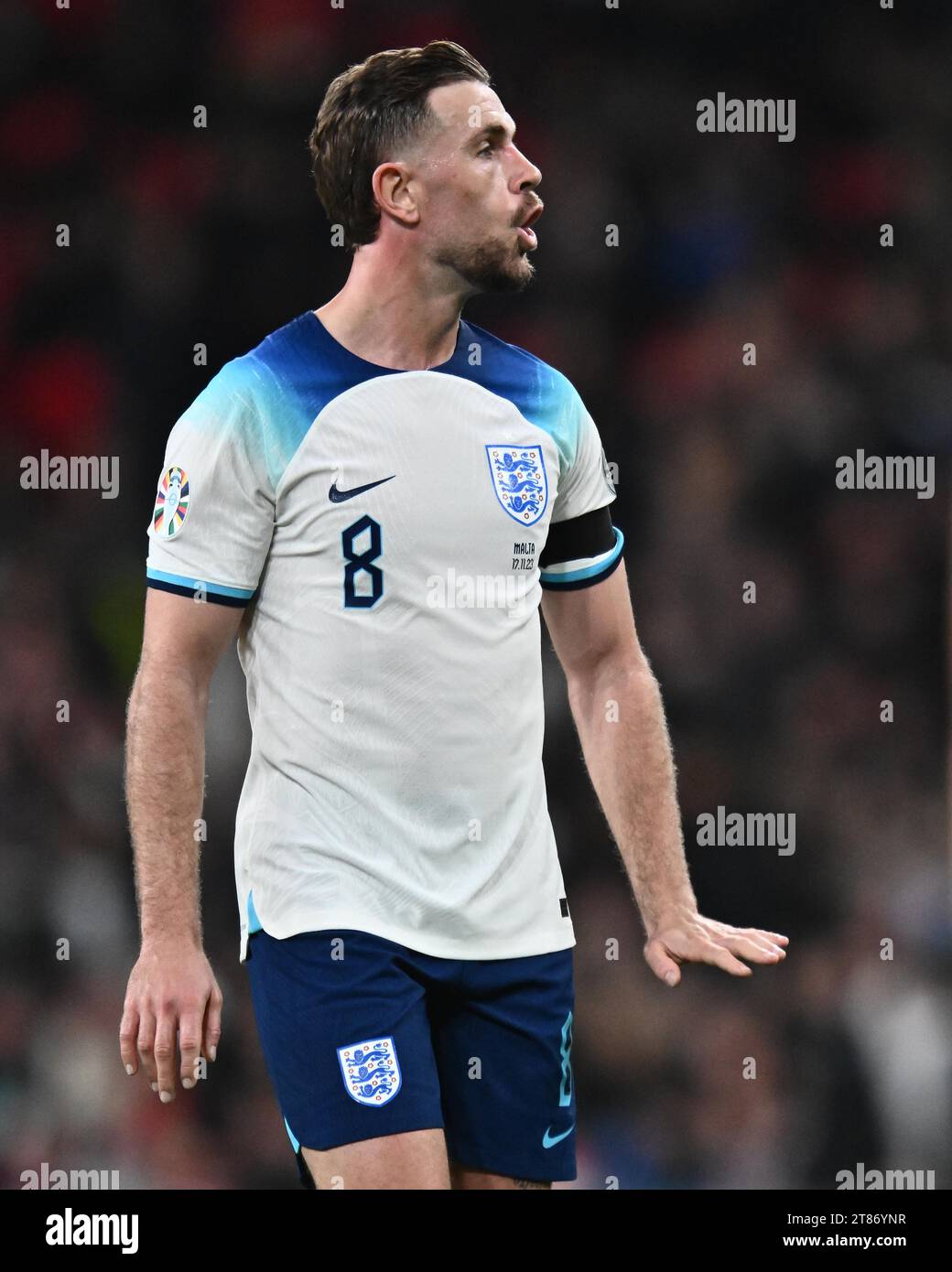 LONDON, ENGLAND - November 17: Jordan Henderson of England during the ...
