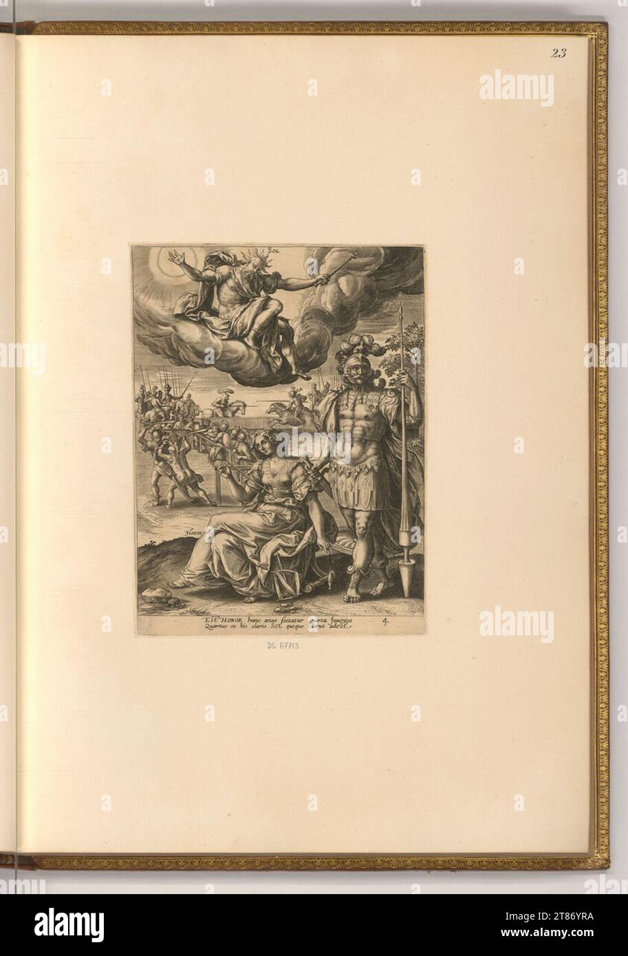 Adriaen Collaert (Engraver) Sol. Copper engraving print 1581 , 1581 ...