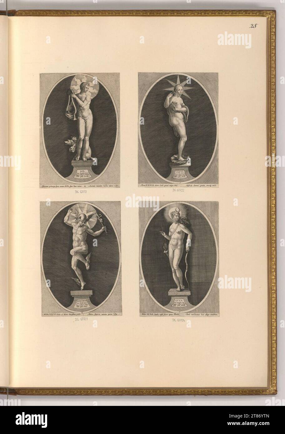 Jan Collaert der Jüngere (Engraver) Sun; Venus; Mercury; Luna. Copper ...