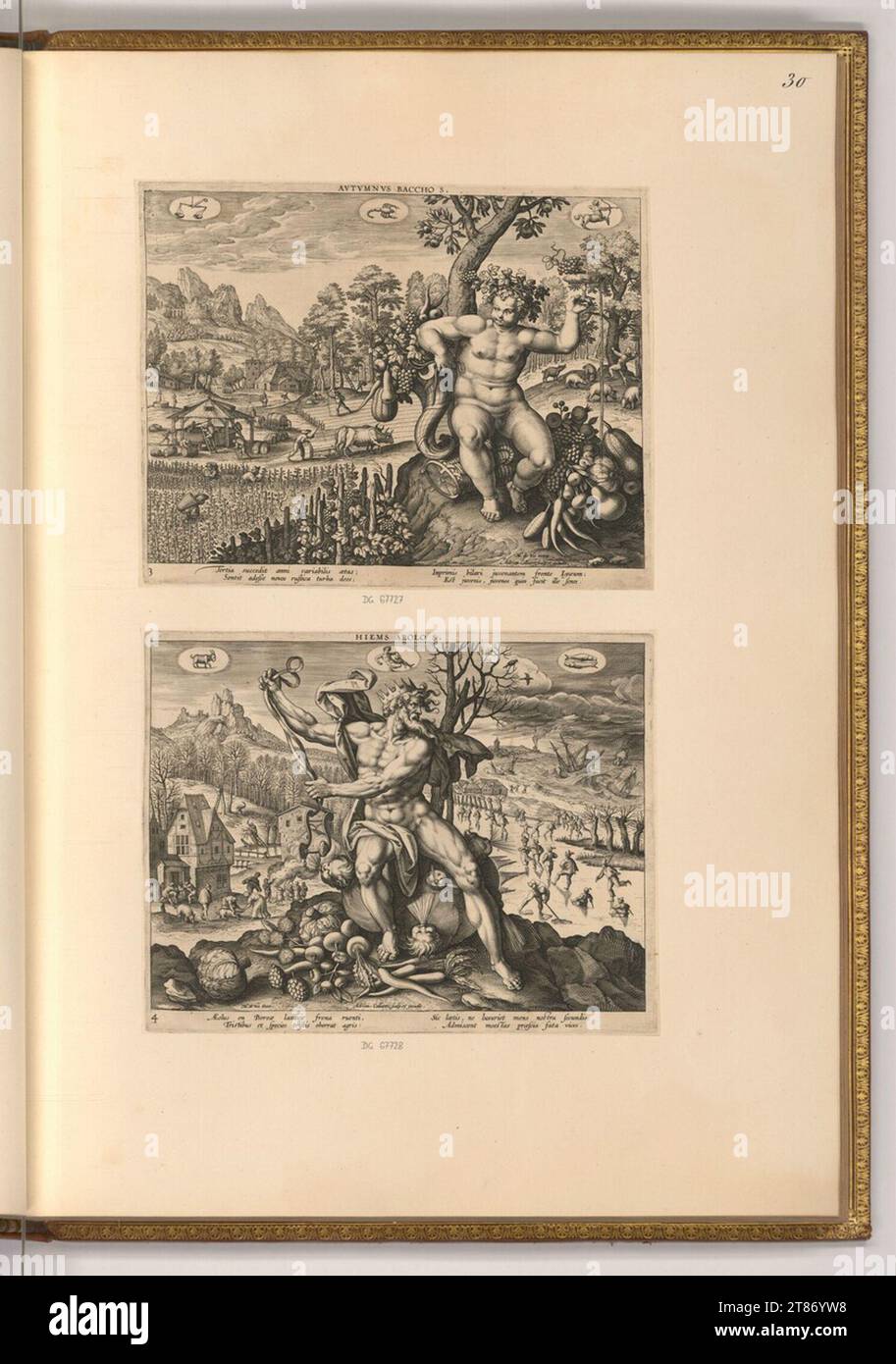 Adriaen Collaert (Engraver) Seasons as allegorical personifications ...