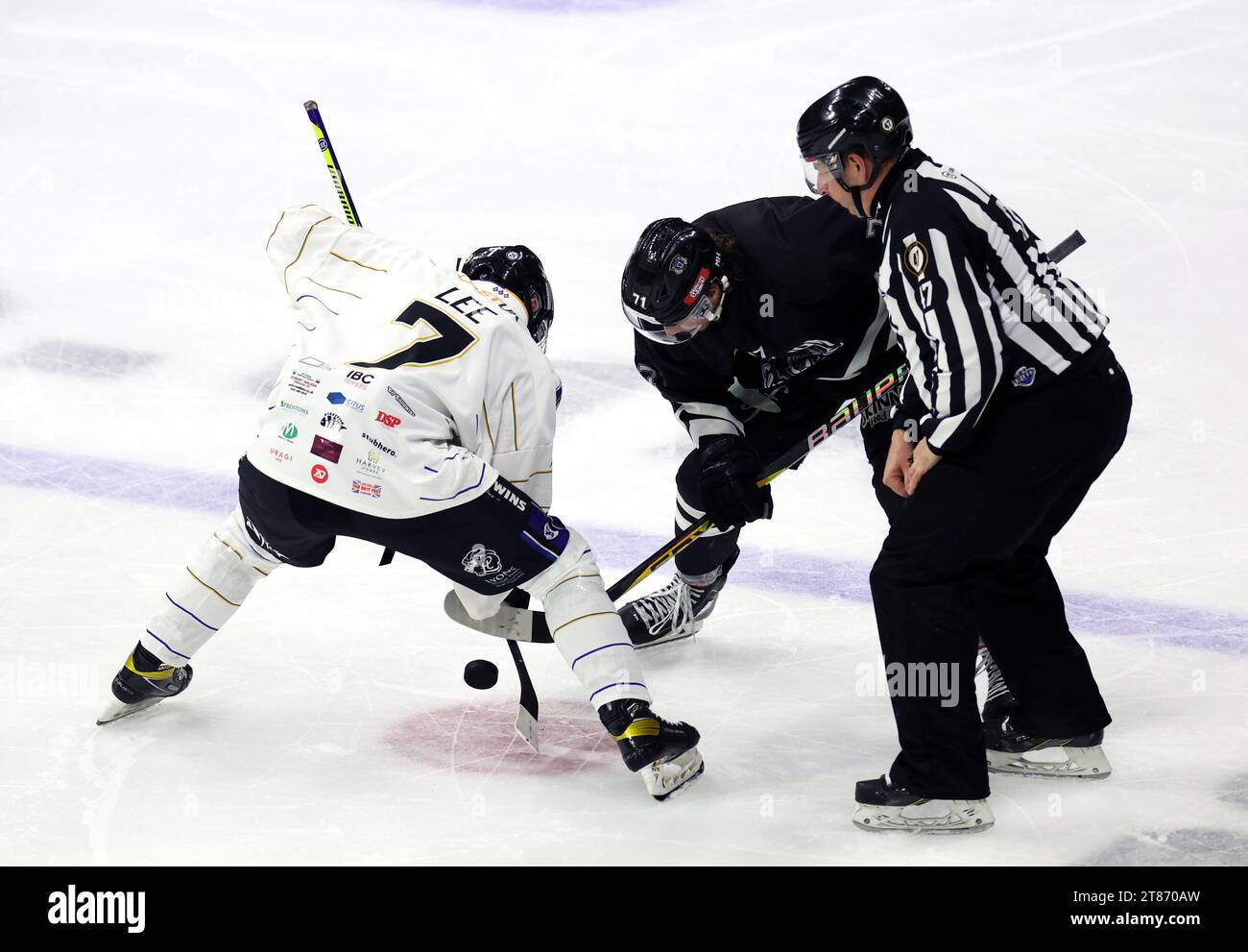 Manchester Storm's Connor Lee (left) and Nottingham Panthers' Tyler ...