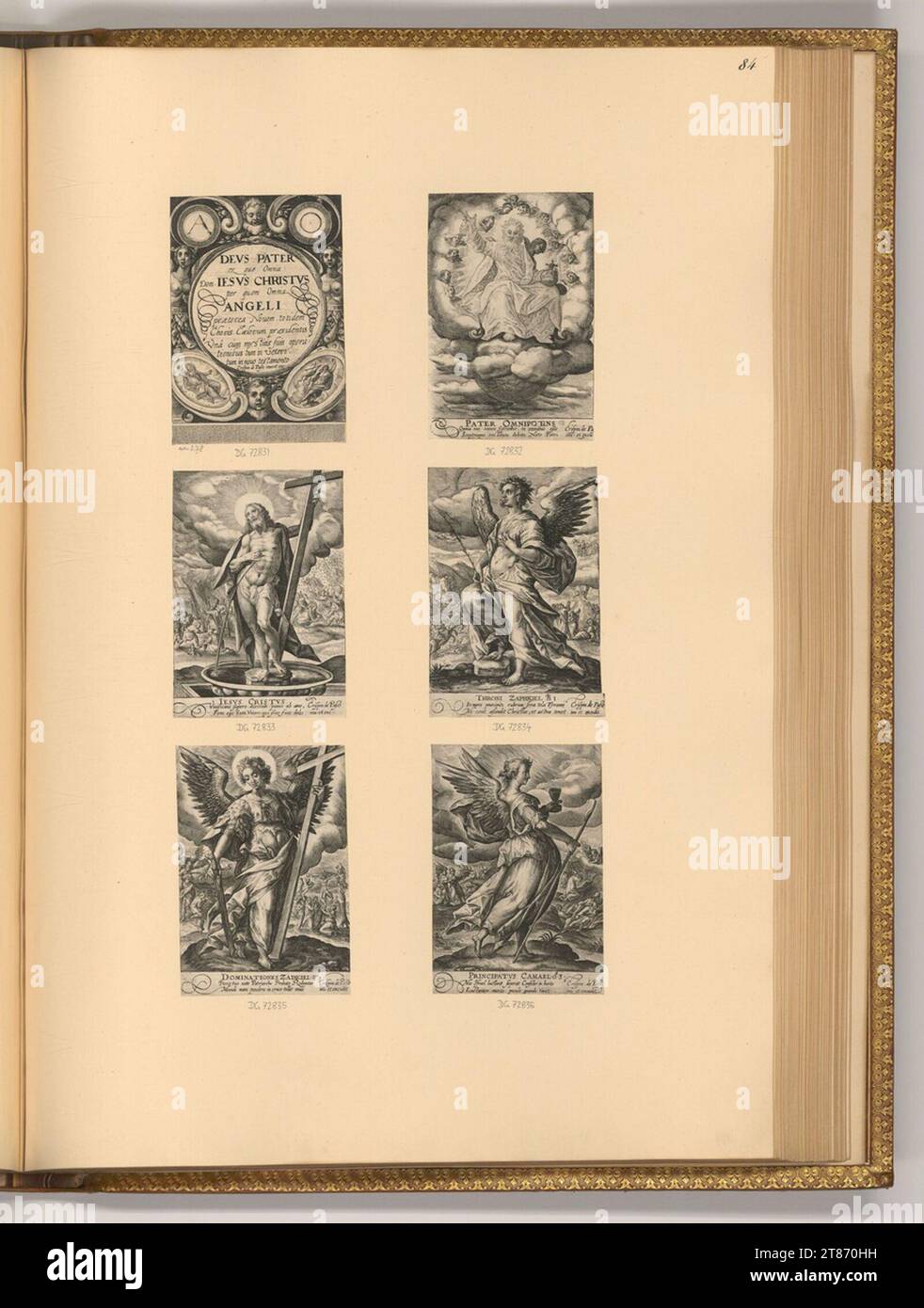 Crispin van de Passe Titleblatt, Deus Father, Archangel. Copper ...