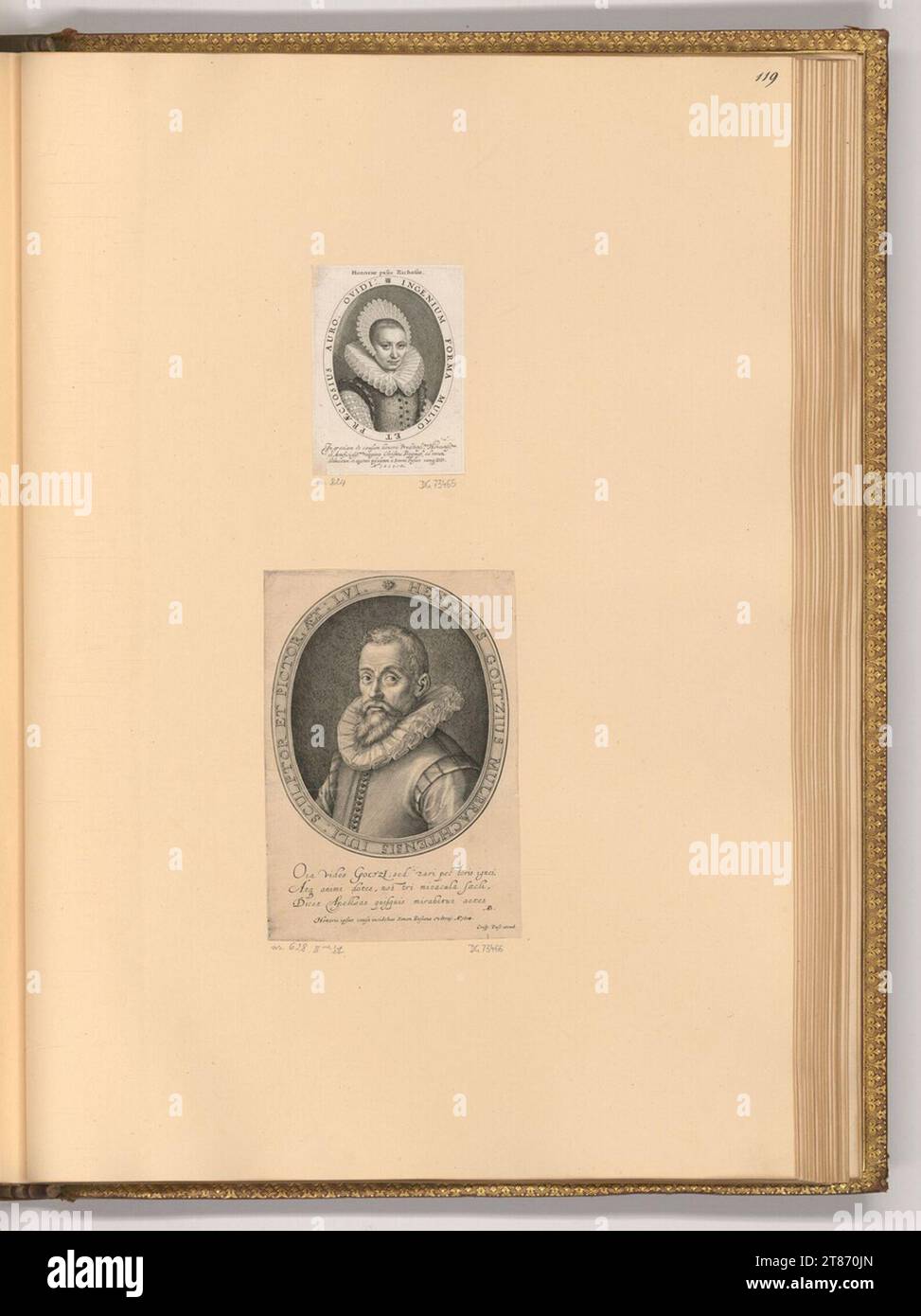 Simon de Passe (Engraver) Portraits Christina Popping (Kristina Poppinck), Hendrick Goltzius ...