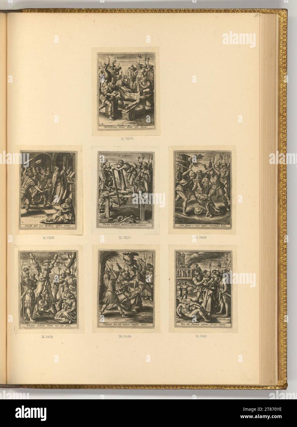 Julius Goltz (Engraver) The martyrdom of Christ, the Hlg. Paulus and ...