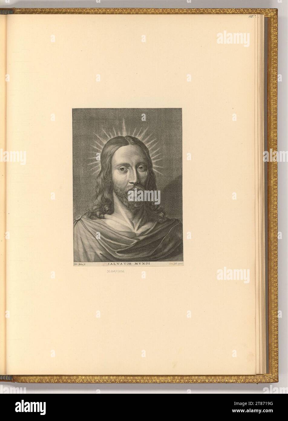 Adrian van Melar (Engraver) Savior of the world. Copper engraving print ...