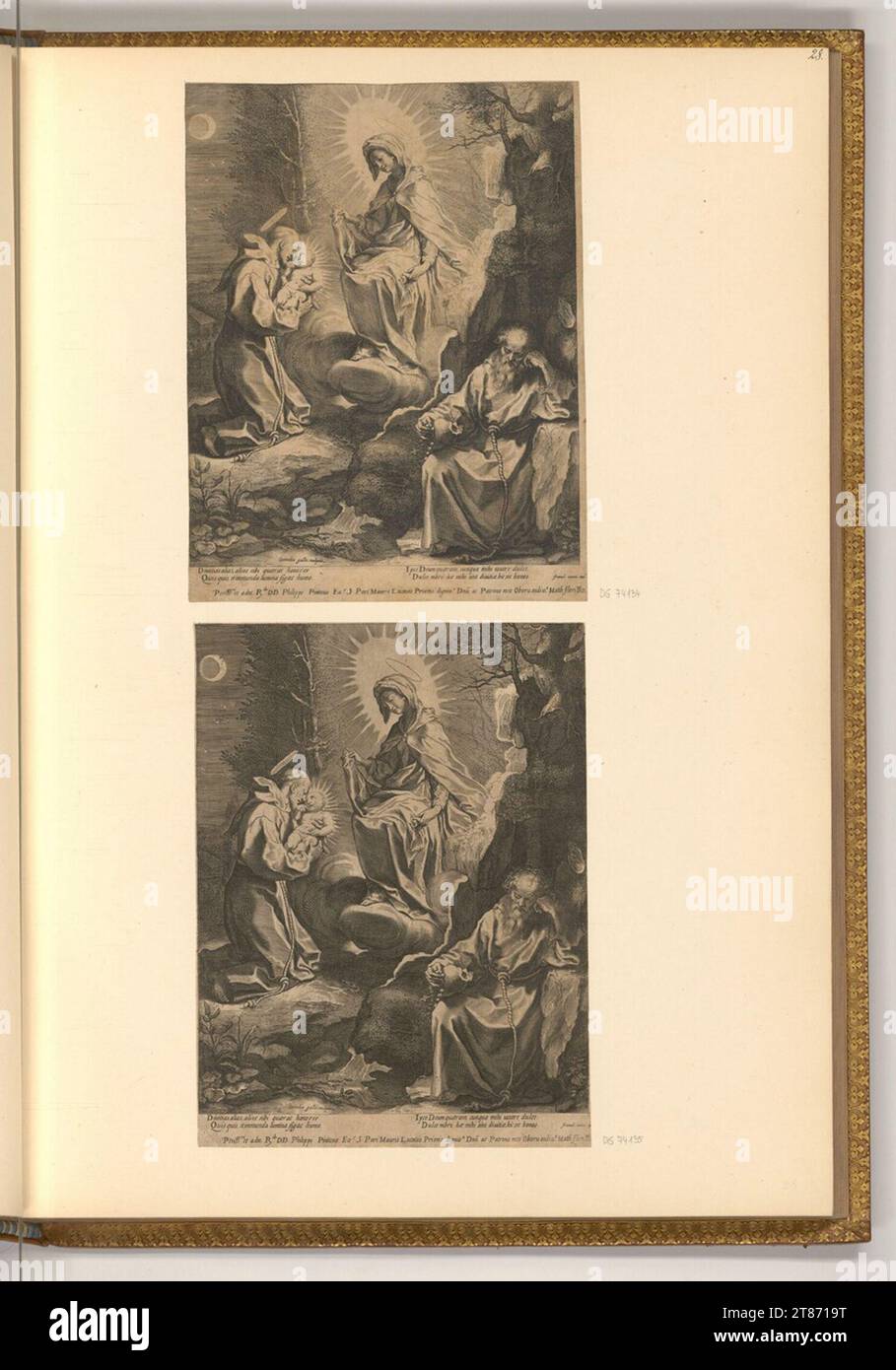 Cornelis Galle der Ältere (Engraver) Franz von Assisi with Christ Child ...