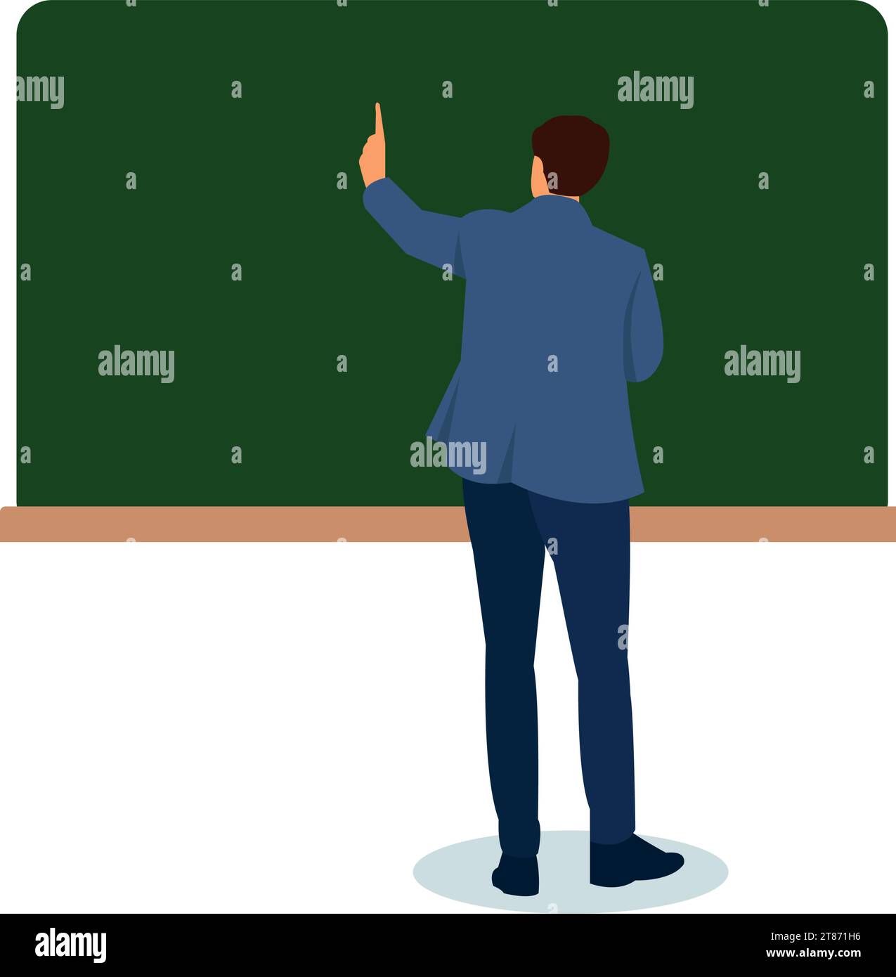 teacher in front of blackboard in classroom Stock Vector Image & Art ...