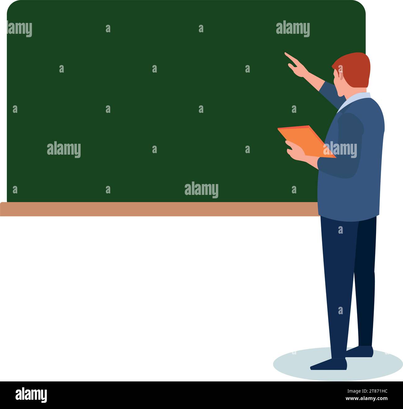 teacher in front of blackboard in classroom Stock Vector Image & Art ...