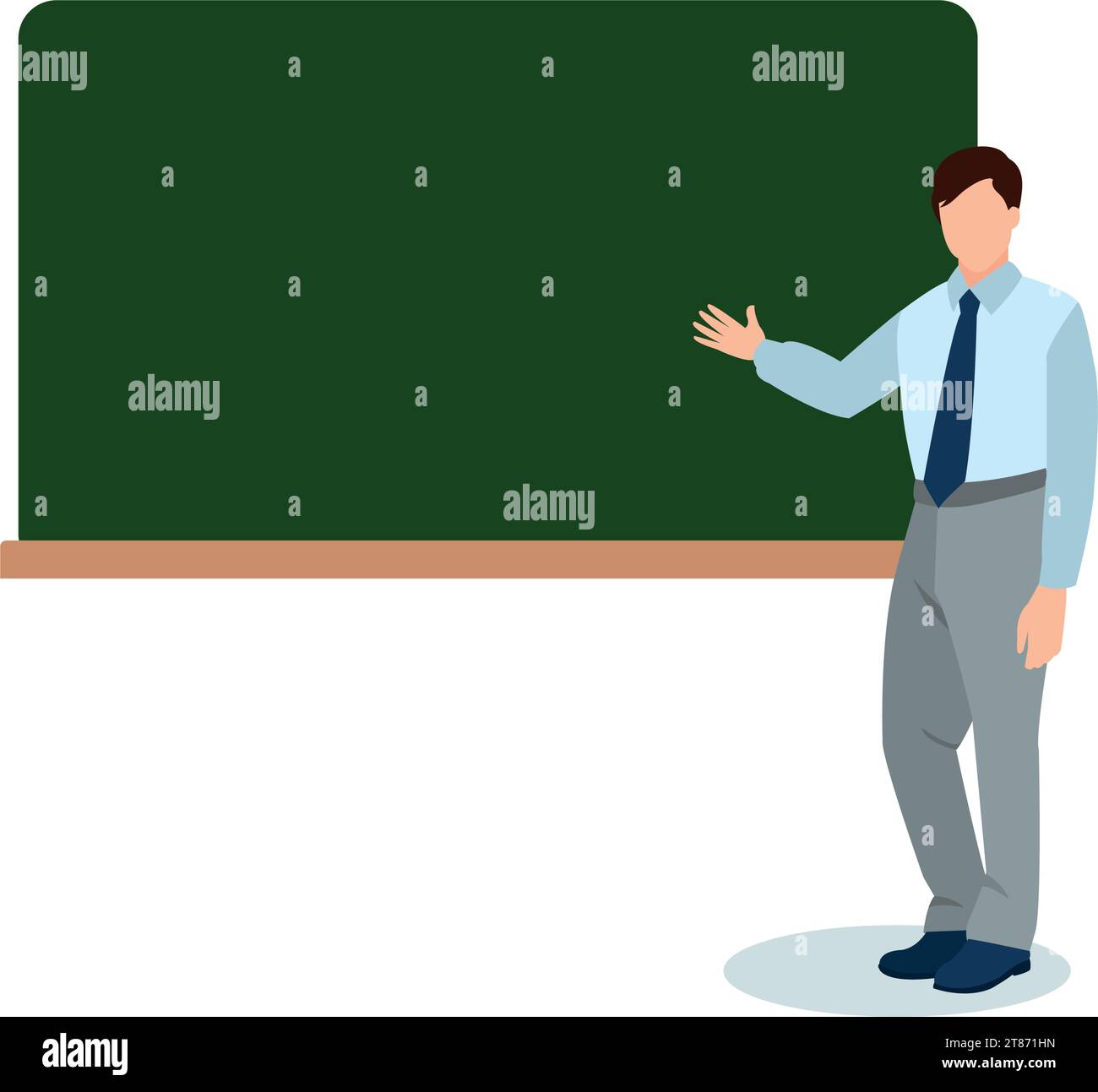 teacher in front of blackboard in classroom Stock Vector Image & Art ...