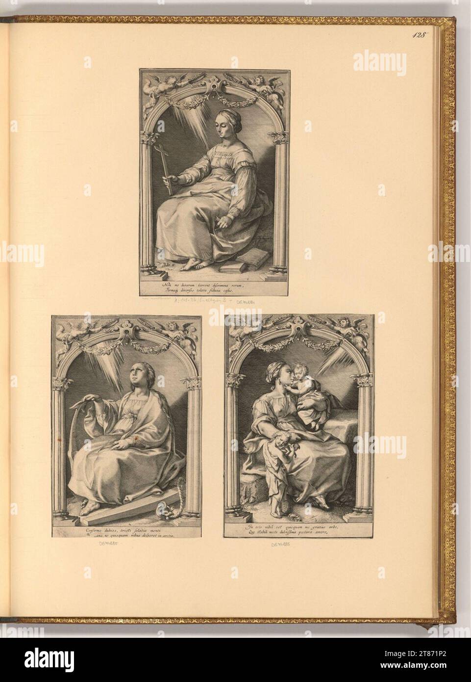 Hendrick Goltzius The nine muses (as Christian virtues). Copper ...