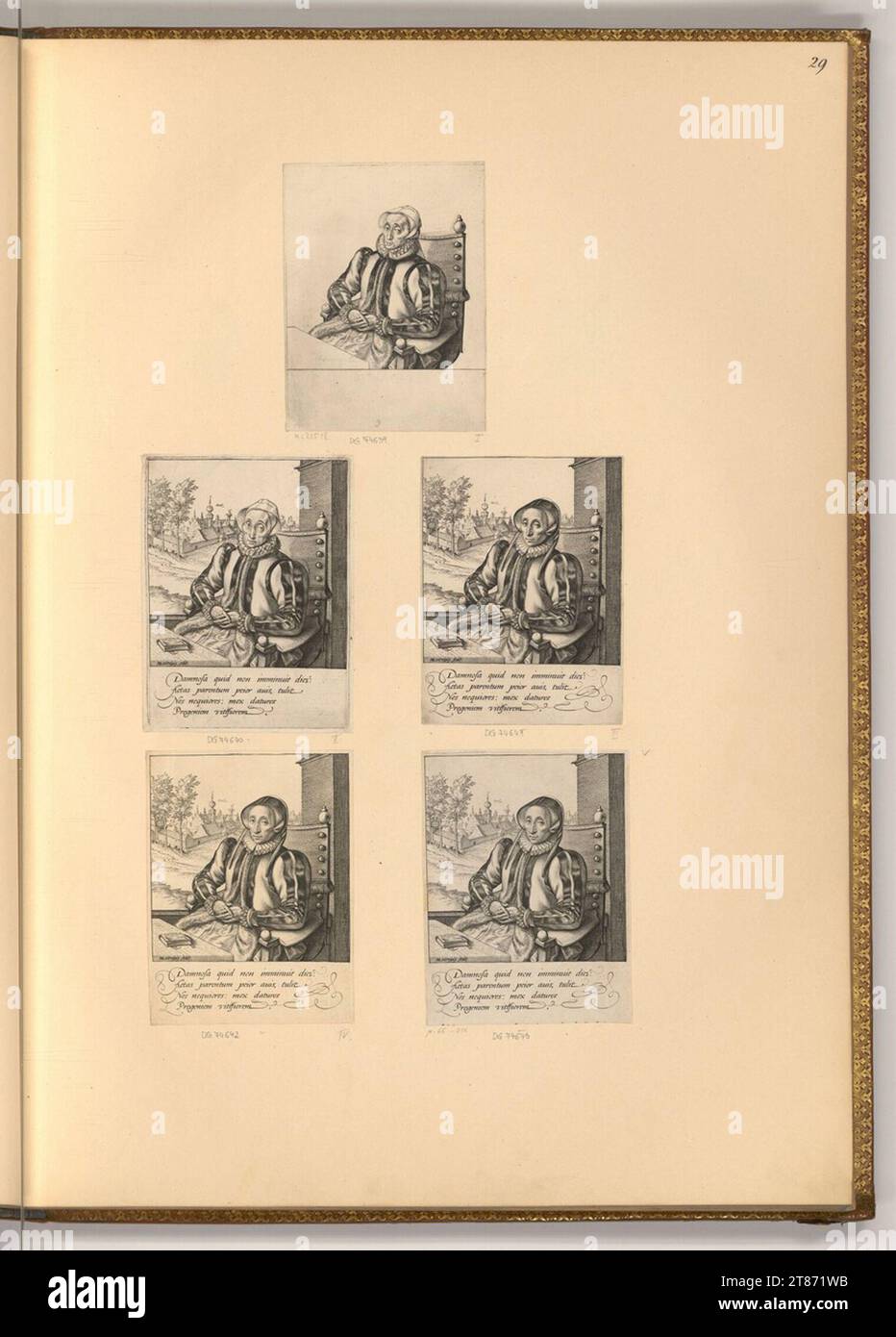 Hendrick Goltzius (Engraver) Portrait of an old woman. Copper engraving ...