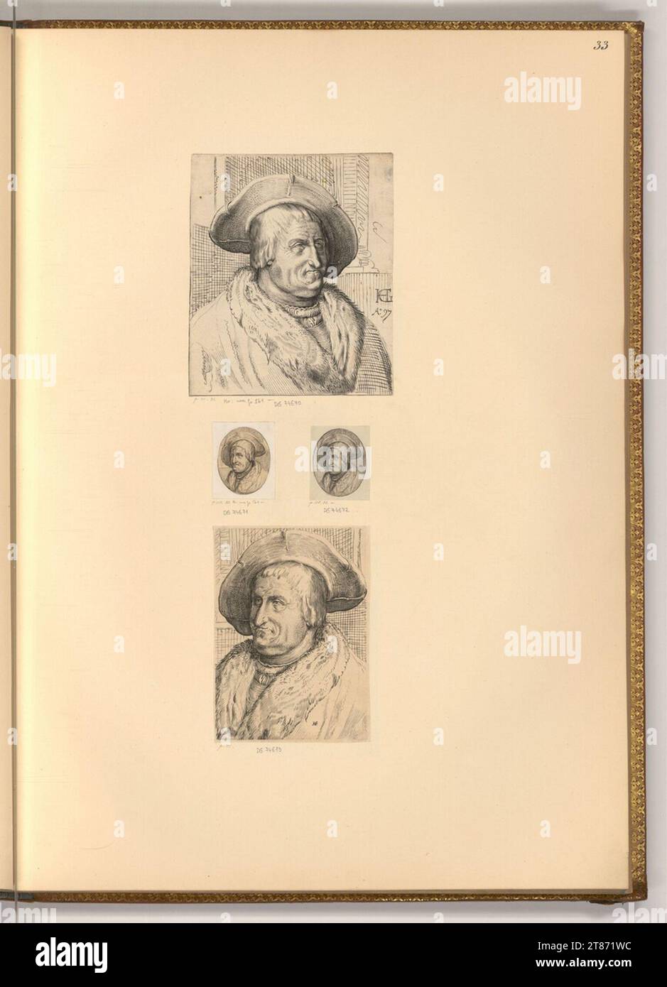 Hendrick Goltzius Fantasy portrait of an older man with beret. Copper ...