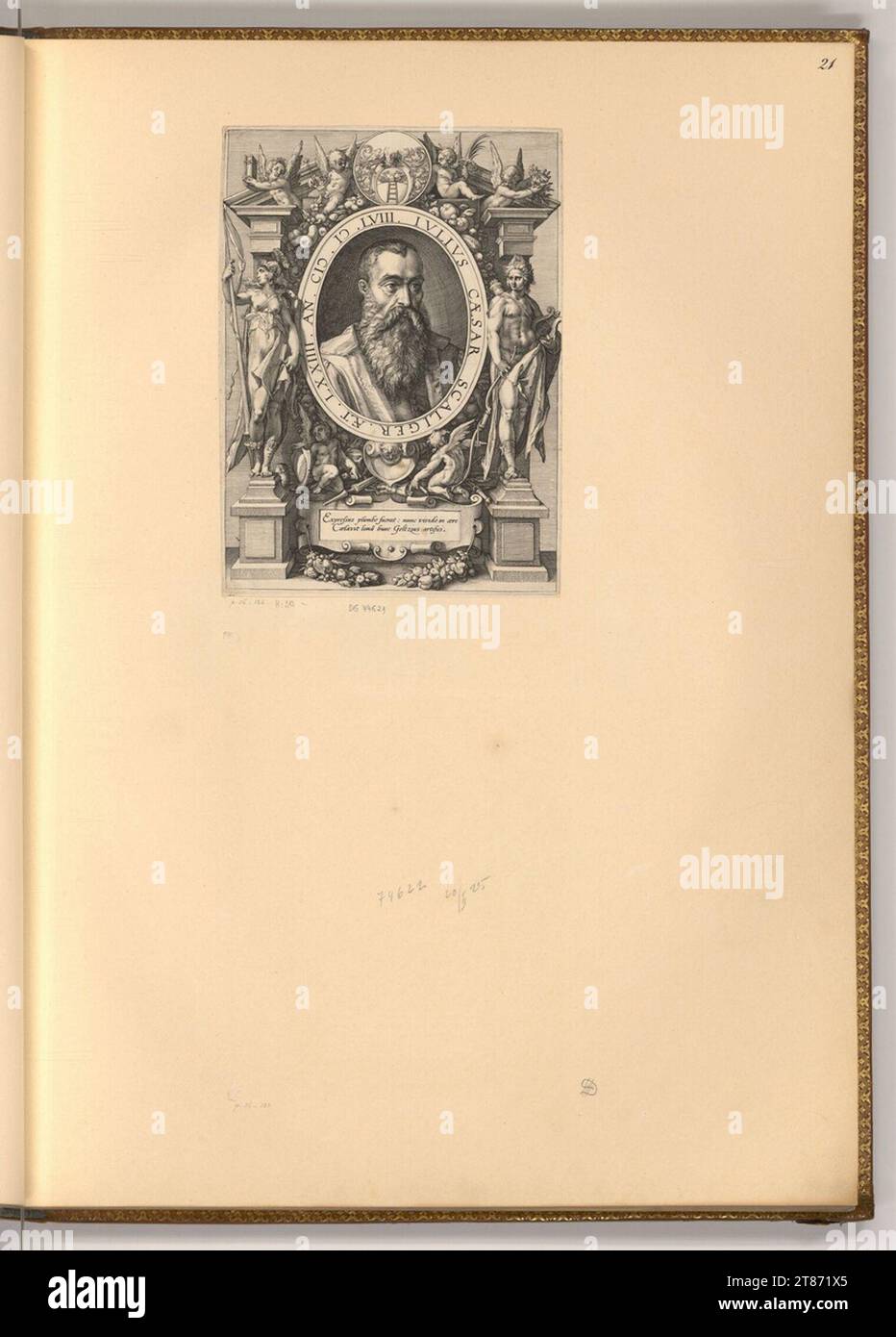 Hendrick Goltzius (Engraver) Porträt Julius Caesar Scaliger. Copper ...