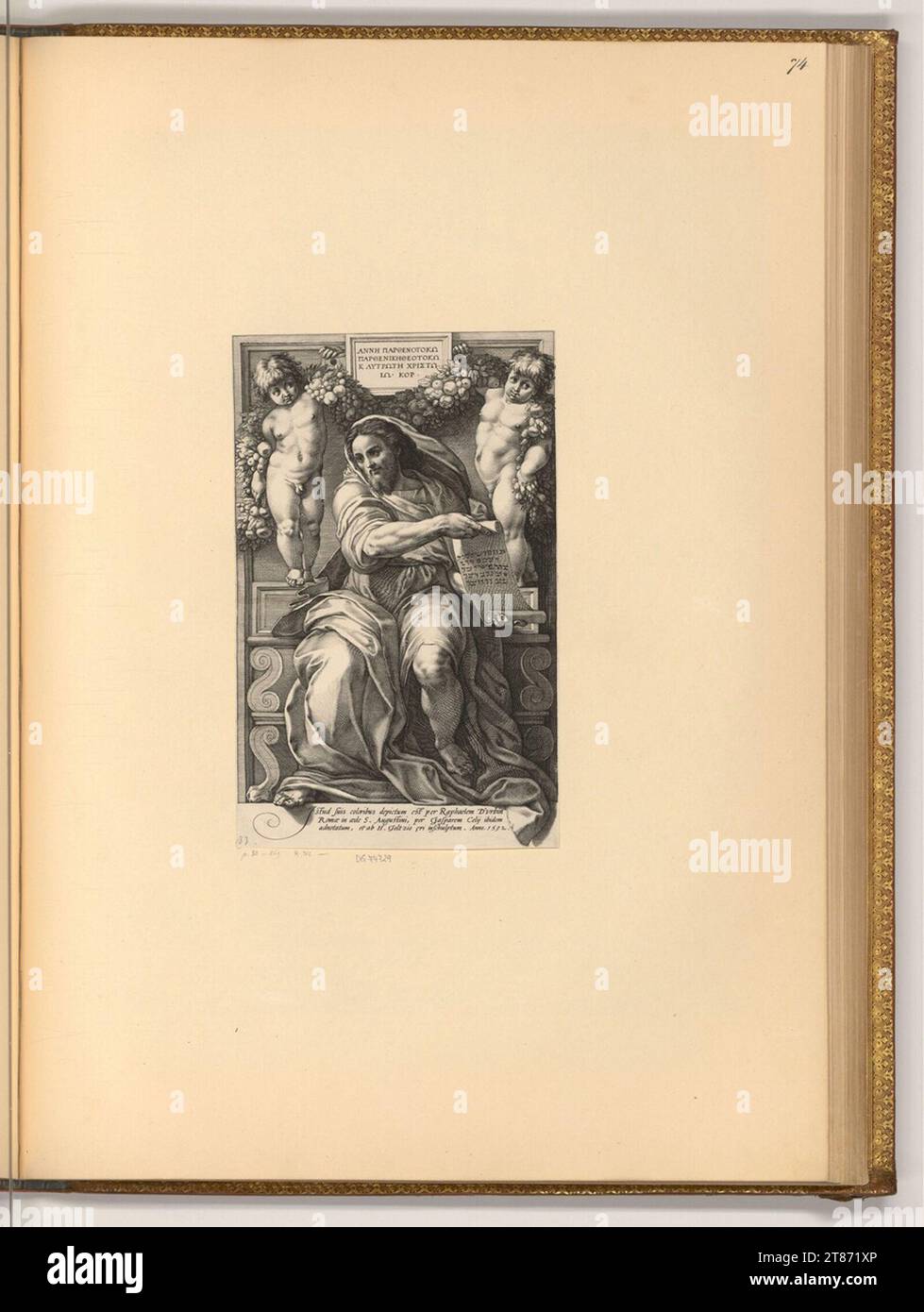 Hendrick Goltzius (Engraver) Der Prophet Jesaja. Copper engraving print ...