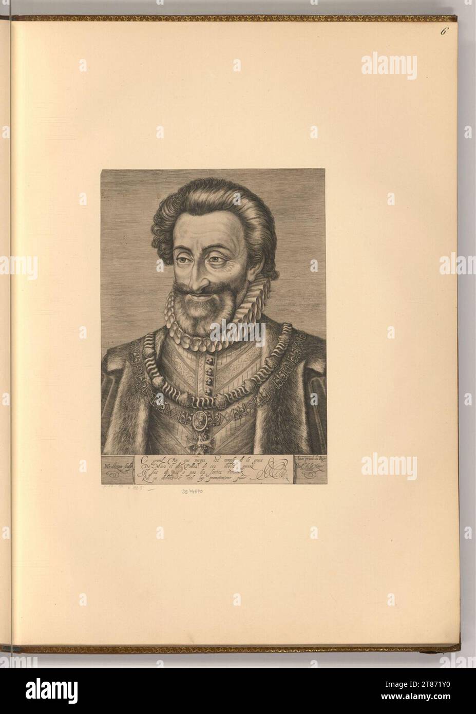 Hendrick Goltzius (Engraver) Portrait King Henry IV of France. Copper ...