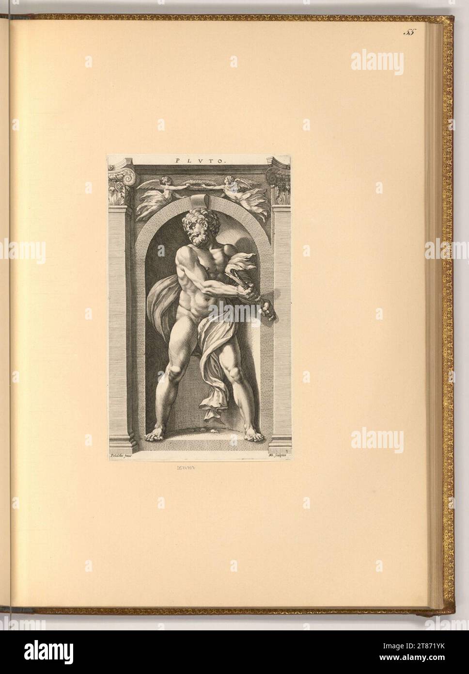 Hendrick Goltzius (Engraver) Pluto. Copper engraving print before 1726 ...