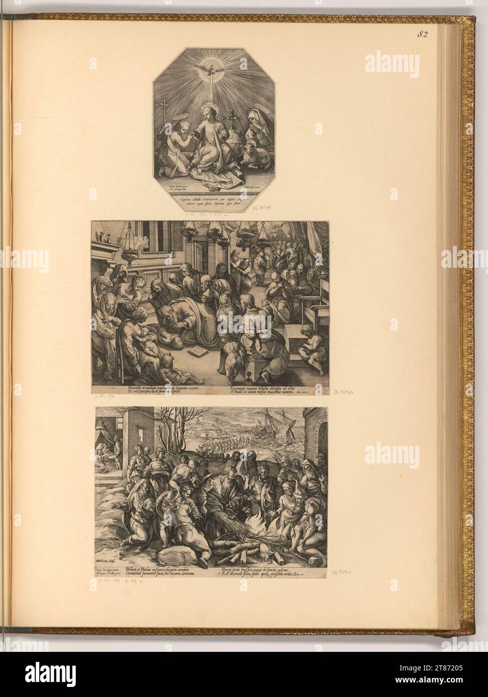 Hendrick Goltzius (Engraver) Christian scenes. Copper engraving print ...