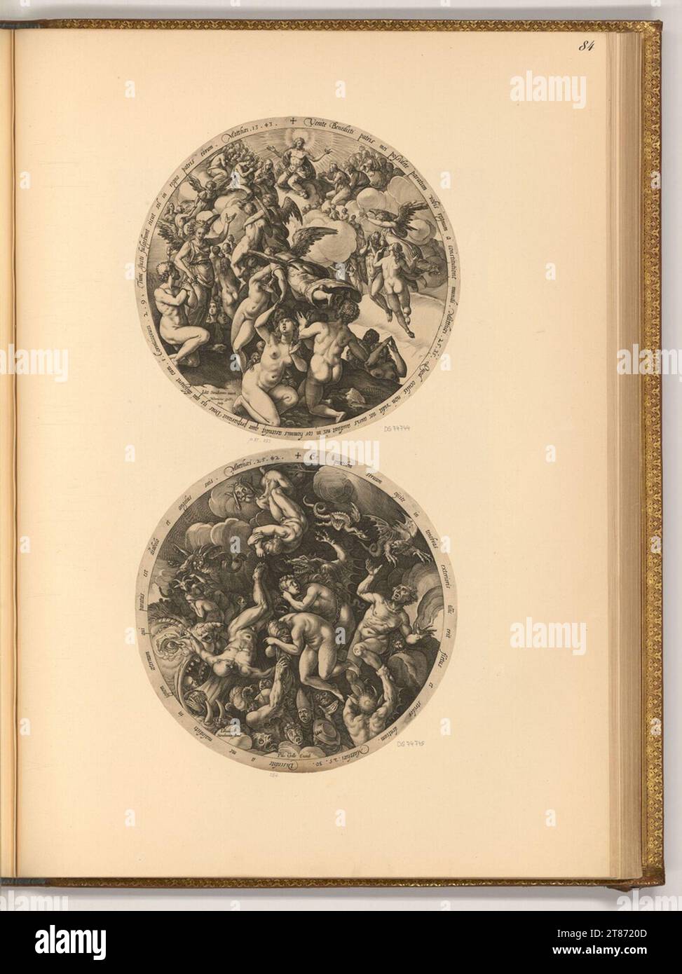 Hendrick Goltzius (Engraver) The Ascension of the Blessed; The fall of ...