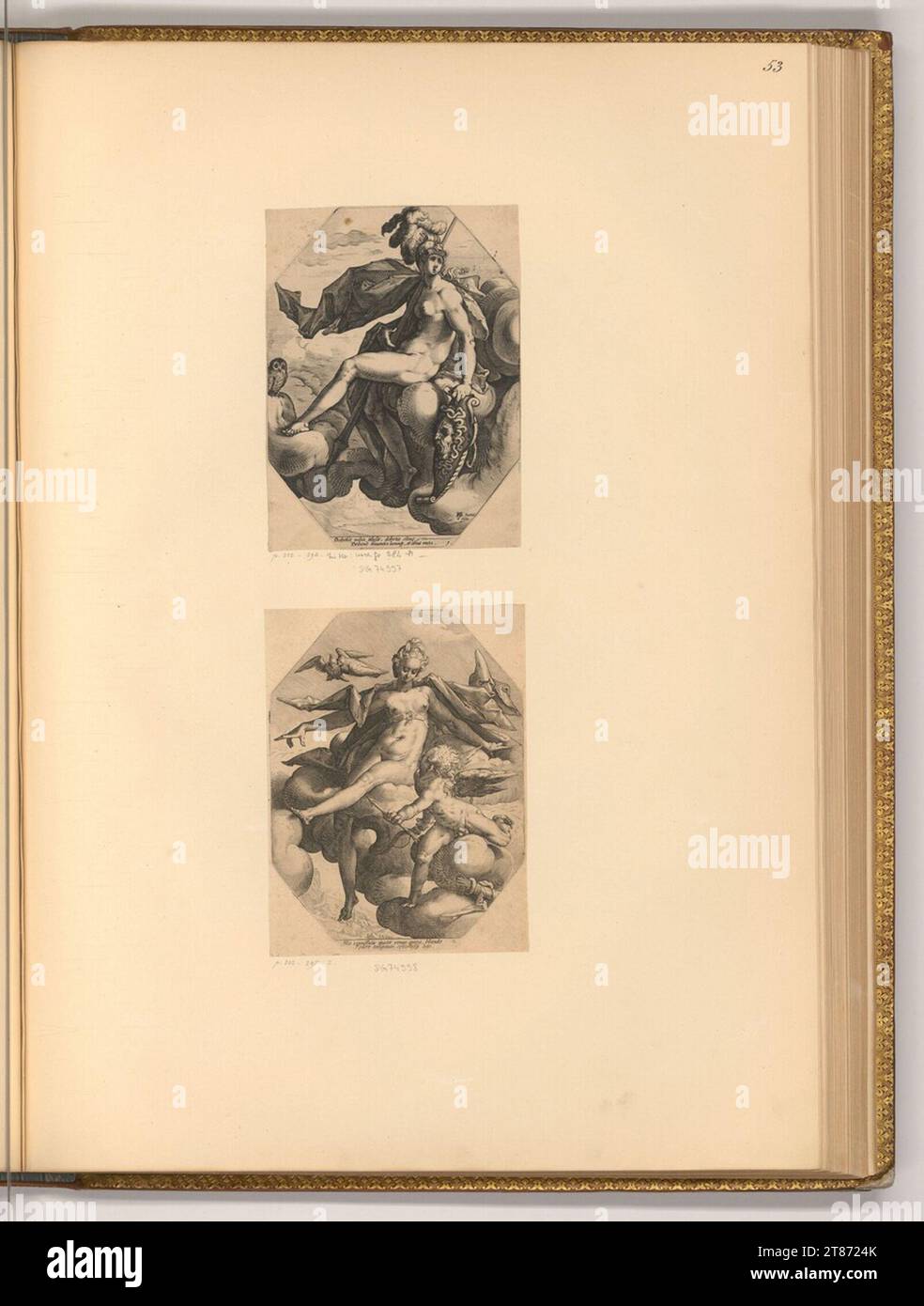 Hendrick Goltzius Minerva; Venus. Copper engraving print around 1590 ...