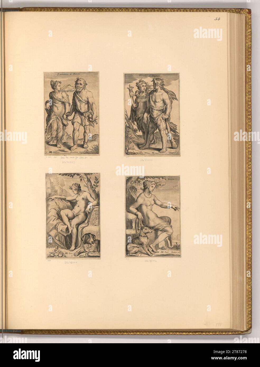 Hendrick Goltzius Mythological figures. Copper engraving, calf pin 1607 ...