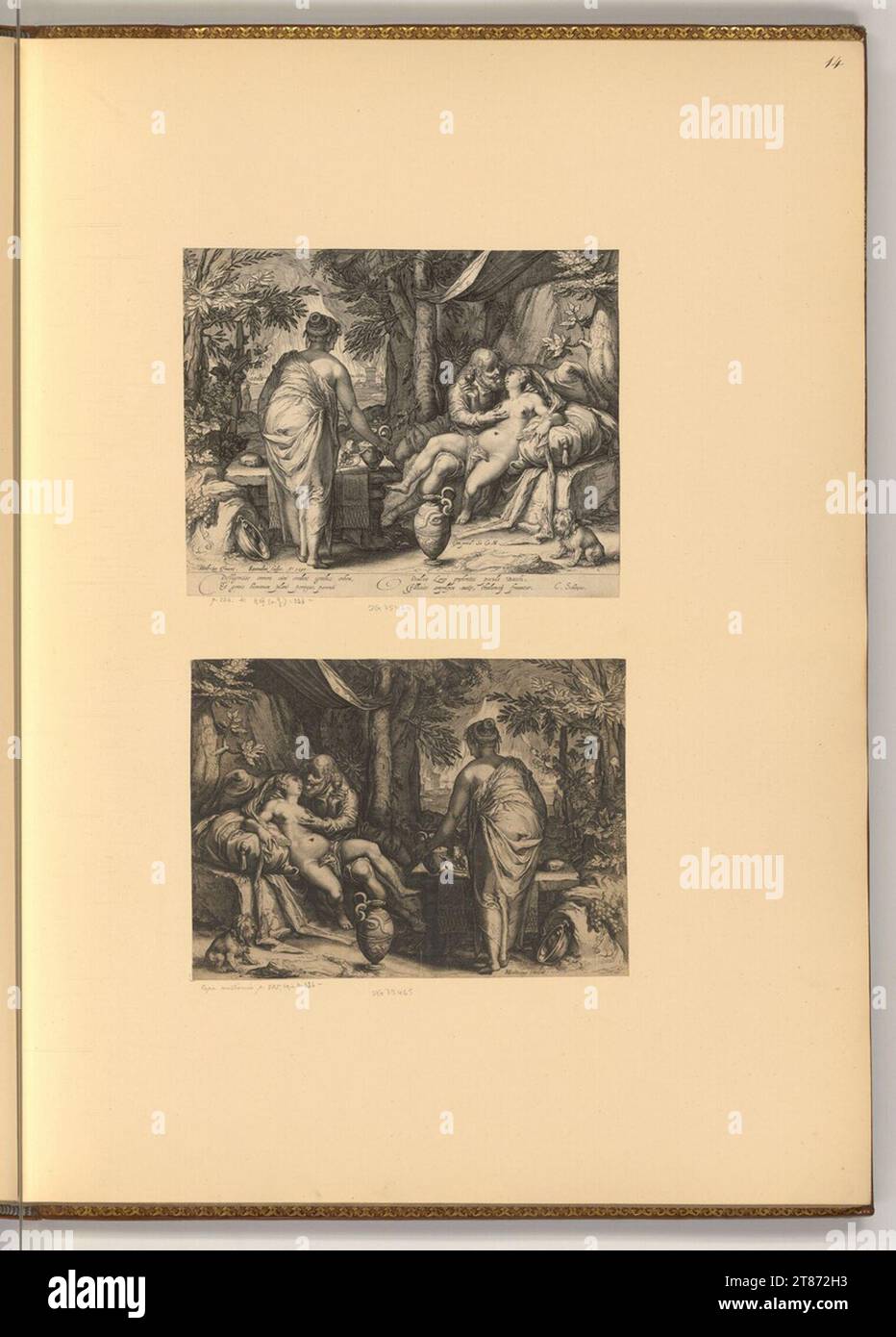 Jan Pietersz. Saenredam (Engraver) Lot and his daughters. Copper engraving print 1597-1650 ...