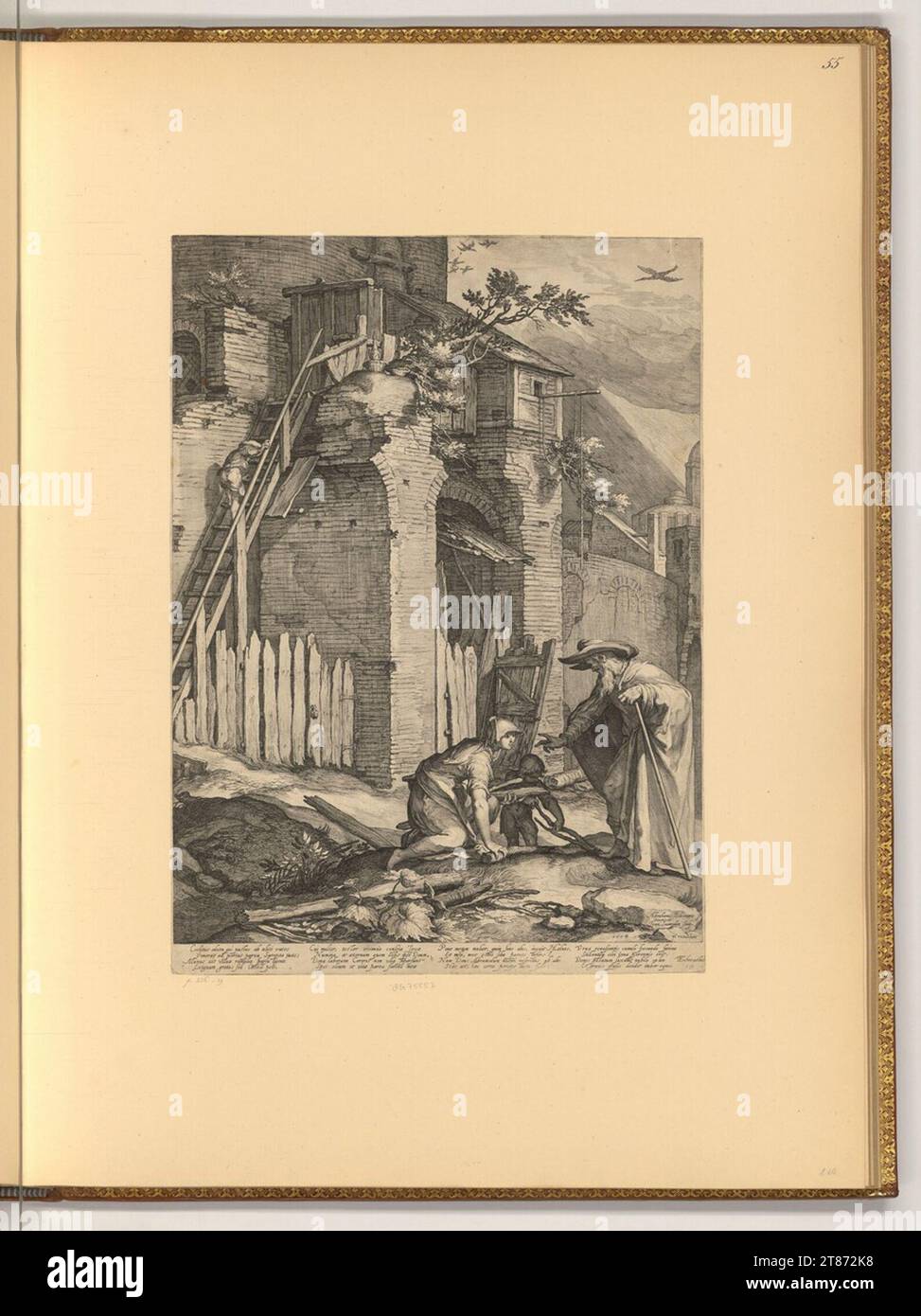 Jan Pietersz. Saenredam (Engraver) The Prophet Elija with the widow of ...