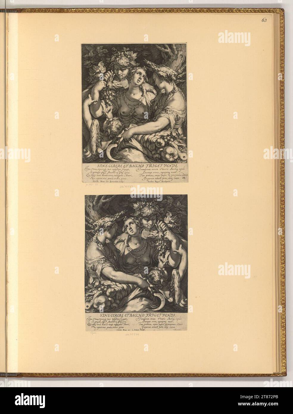 Jan Pietersz. Saenredam (Engraver) Without the COVER AND BACCHO CROEST VERY. Copper engraving ...